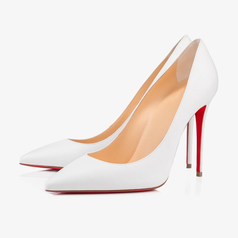 Classic White Leather Pumps – ArnoContiFootwear